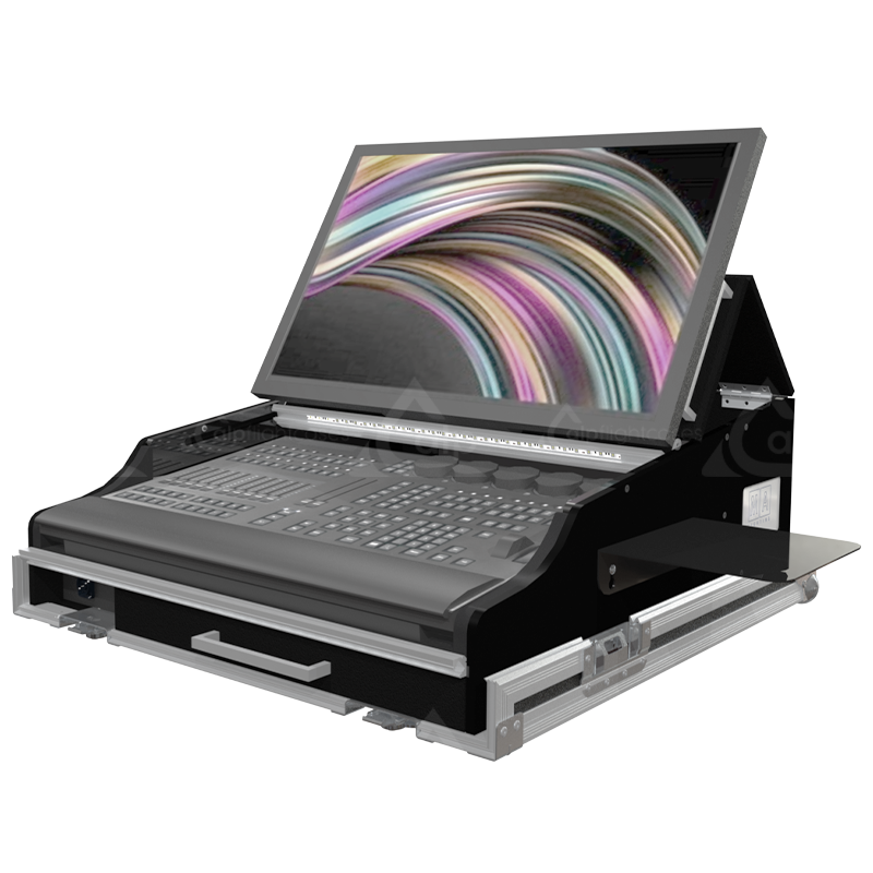 ALP FLIGHT CASES GRANDMA3 ONPC COMMAND WING + SUP LCD +LED - WHEELS ...