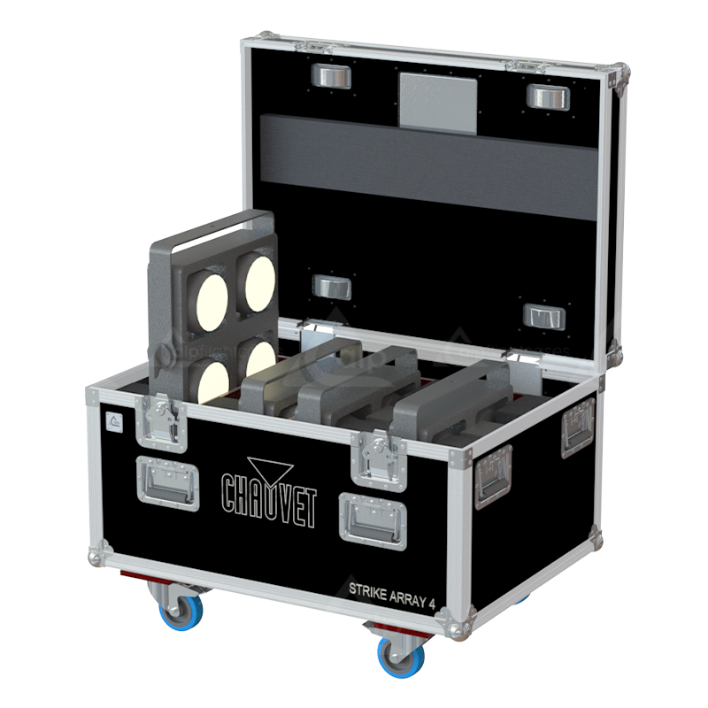 ALP FLIGHT CASES 4X CHAUVET STRIKE ARRAY 4 - WHEELS – ALP Flight Cases
