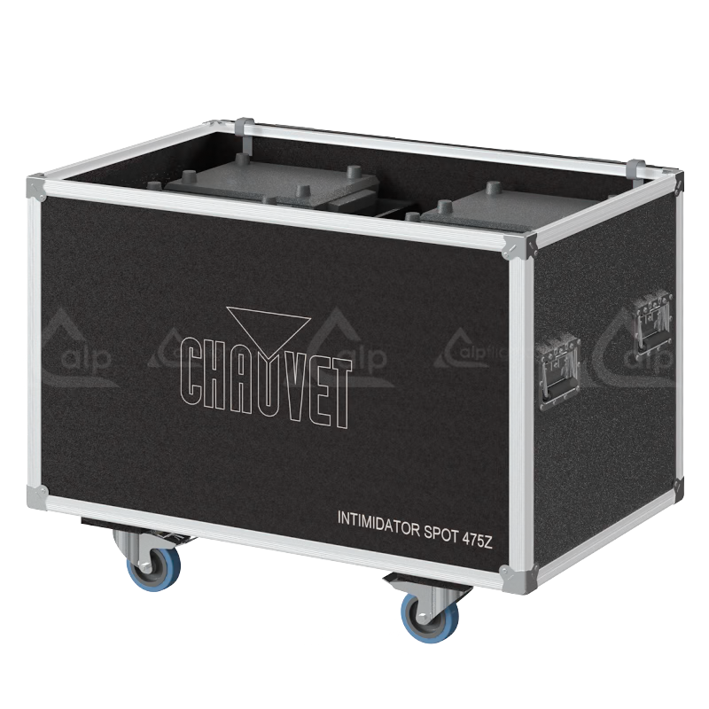 ALP FLIGHT CASES SPEEDY-BOX, 4X CHAUVET INTIMIDATOR SPOT 475Z - WHEELS ...