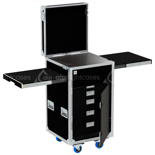 ALP FLIGHT CASES TOOL SIDE SLIDING 14U 5x DRAWERS, 2U+2U+3U+3U+4U PRO ...